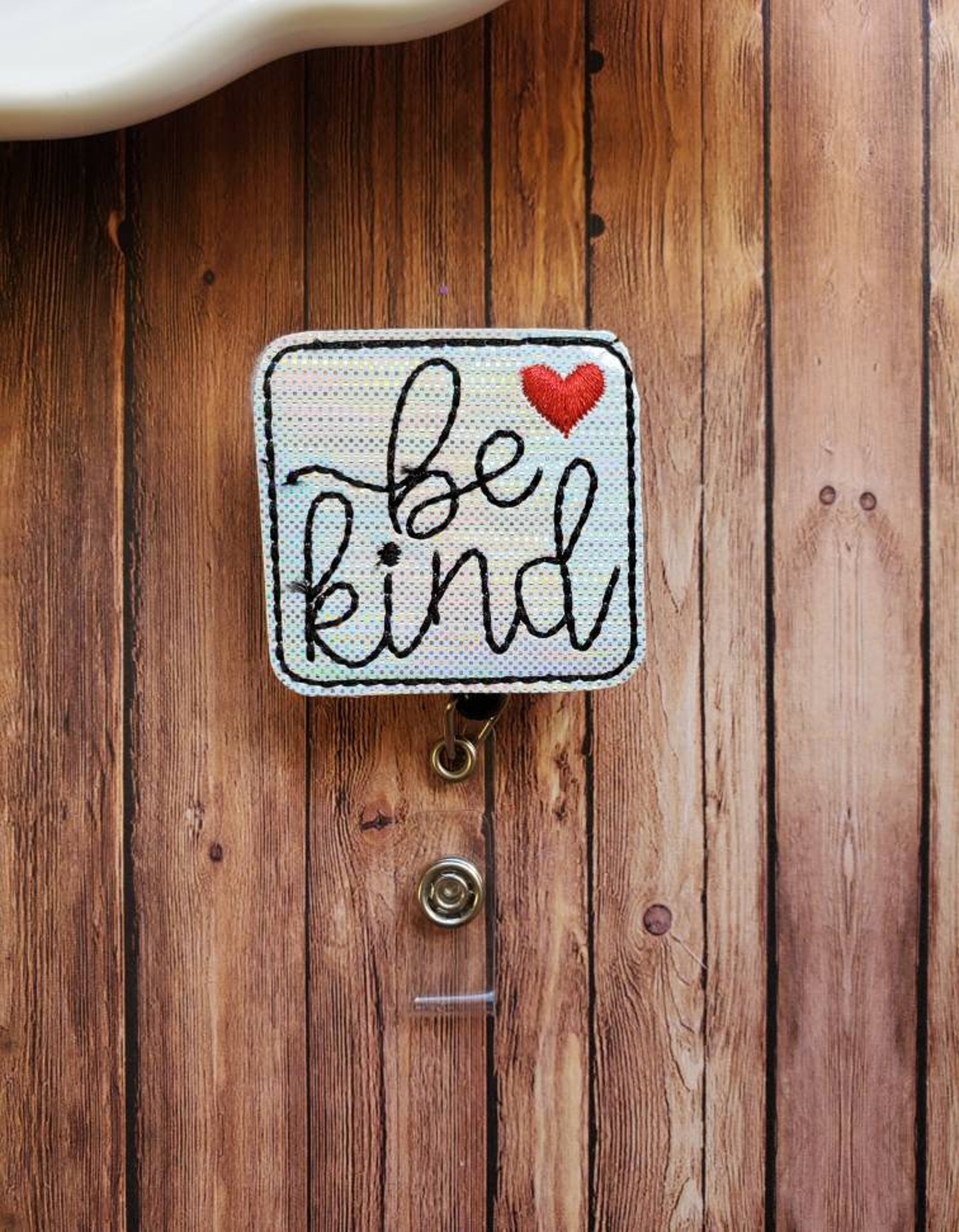 Be Kind Badge Reel Be Kind Badge Holder Be Kind Badge Clip | Etsy