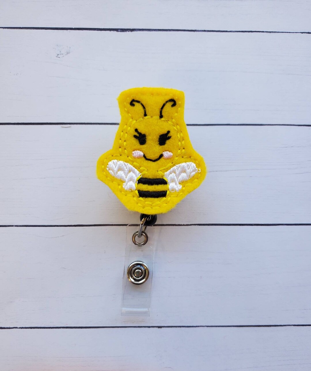 Honey Bee Badge Reel, Bee Badge Holder, Bee Badge Reel, Retractable ...