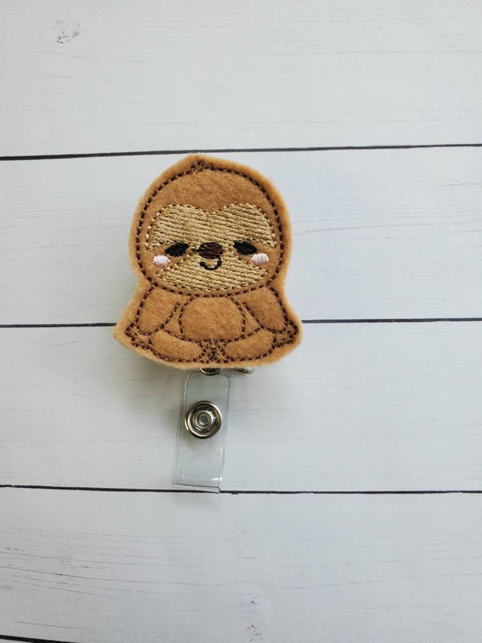Sloth Badge Reel, Sloth Badge Holder, Sloth Badge, Retractable Badge ...