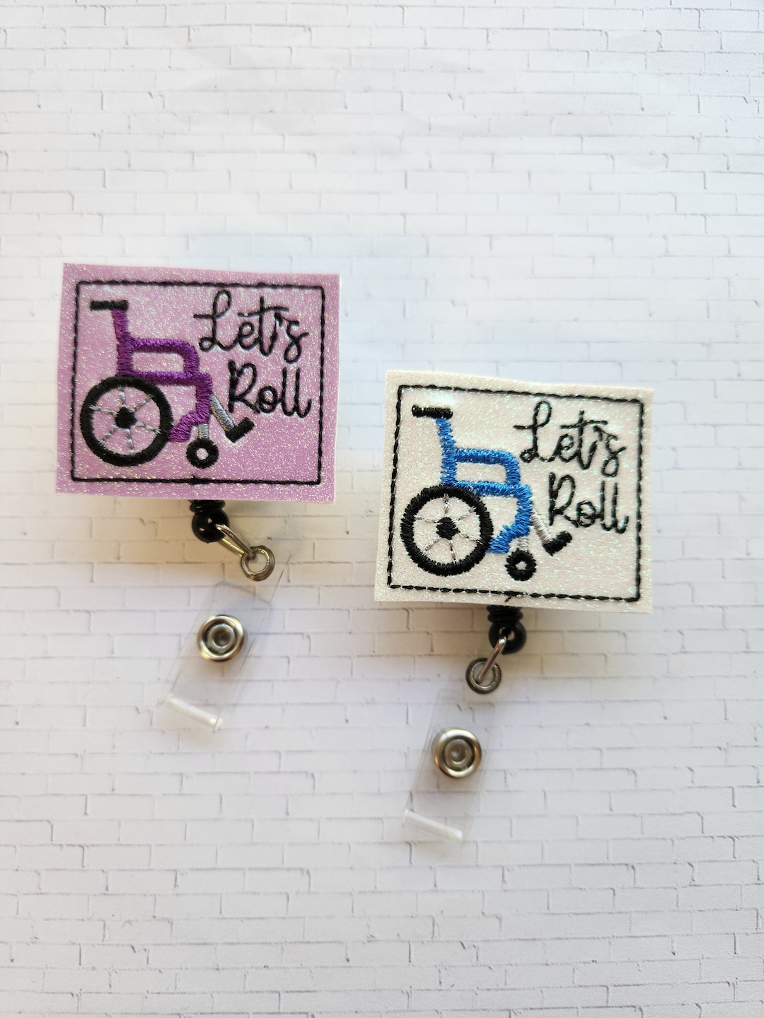 Wheelchair Badge Reel, Let's Roll Badge Holder, Wheelchair Badge Holder ...