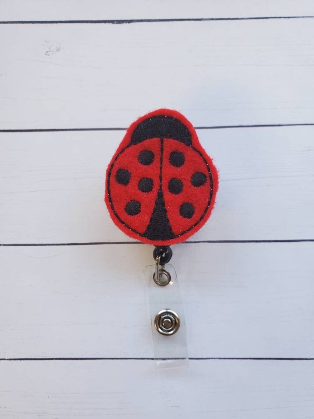 Ladybug Badge Reel, Ladybug Badge Holder, Ladybug Badge, Retractable ...