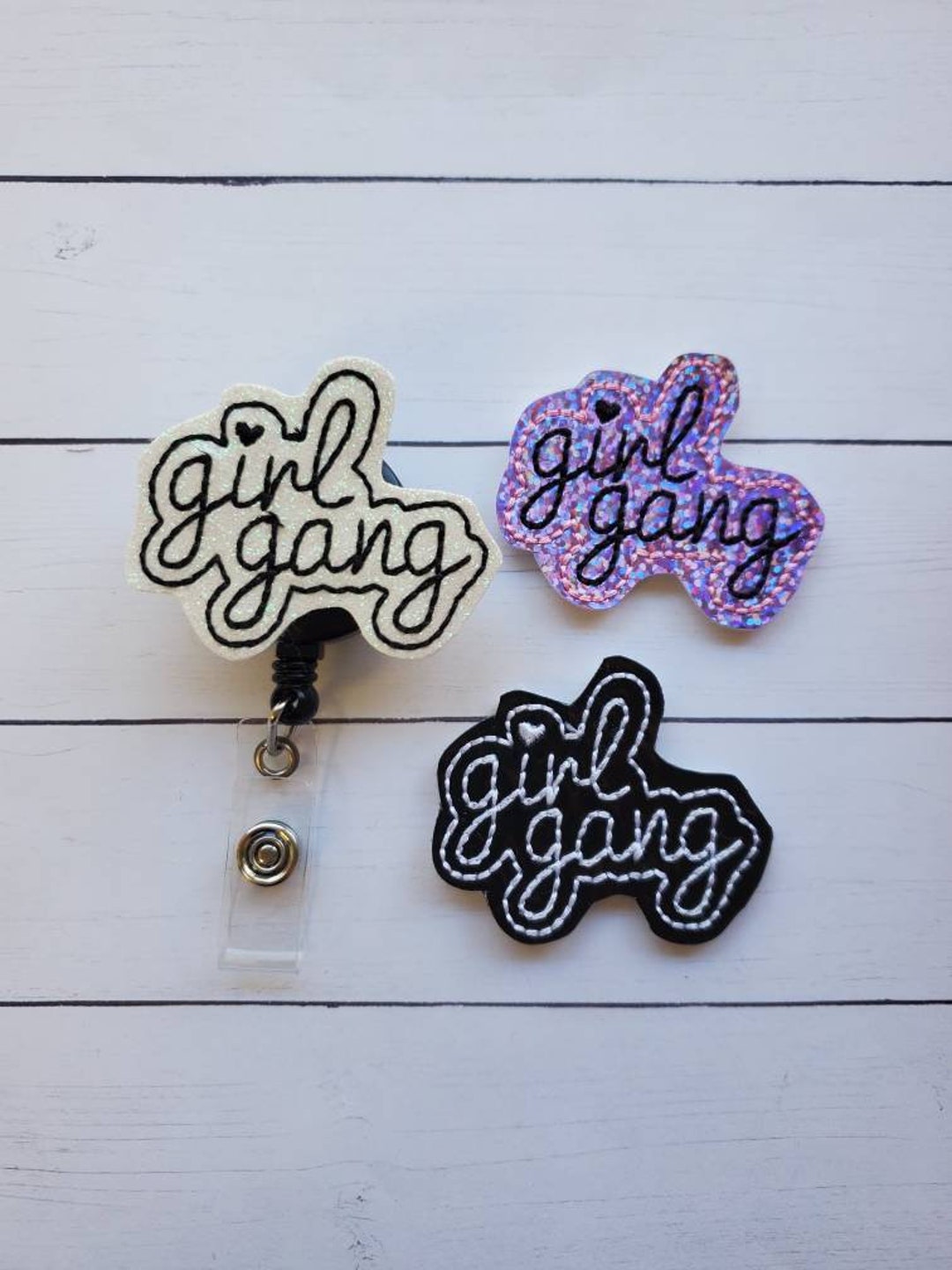 Girl Gang Badge Holder Girl Gang Badge Reel Girl Gang Badge - Etsy UK