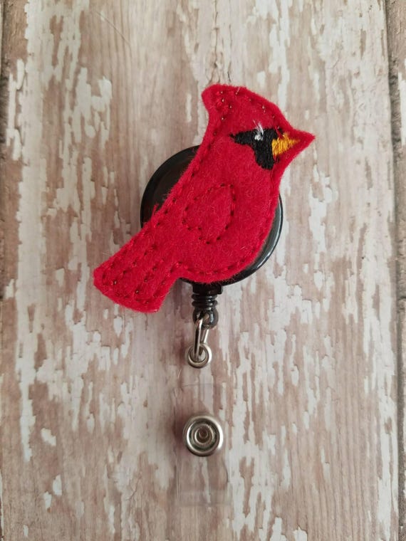 Cardinal Badge Reel Cardinal Badge Holder Cardinal Badge | Etsy