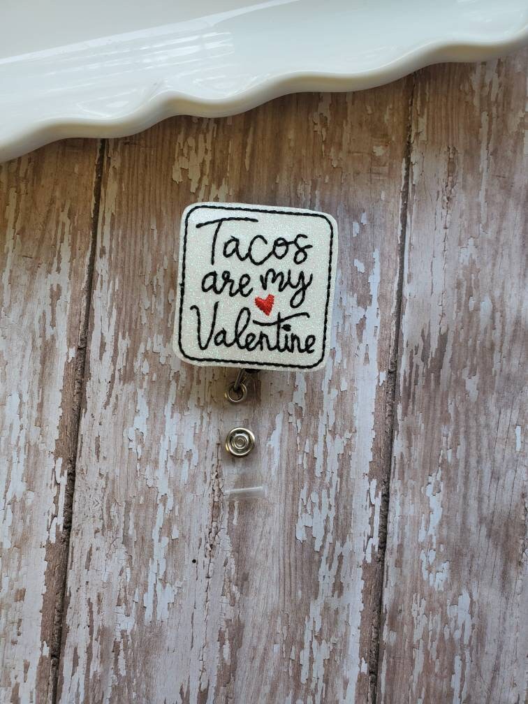 Taco Badge Taco Badge Holder Taco Badge Reel Valentine Day - Etsy