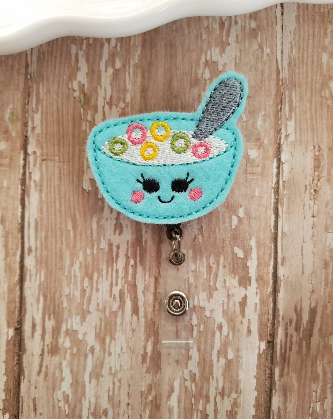 Food Badge, Food Badge Holder, Food Badge Reel, Cereal Badge Reel ...