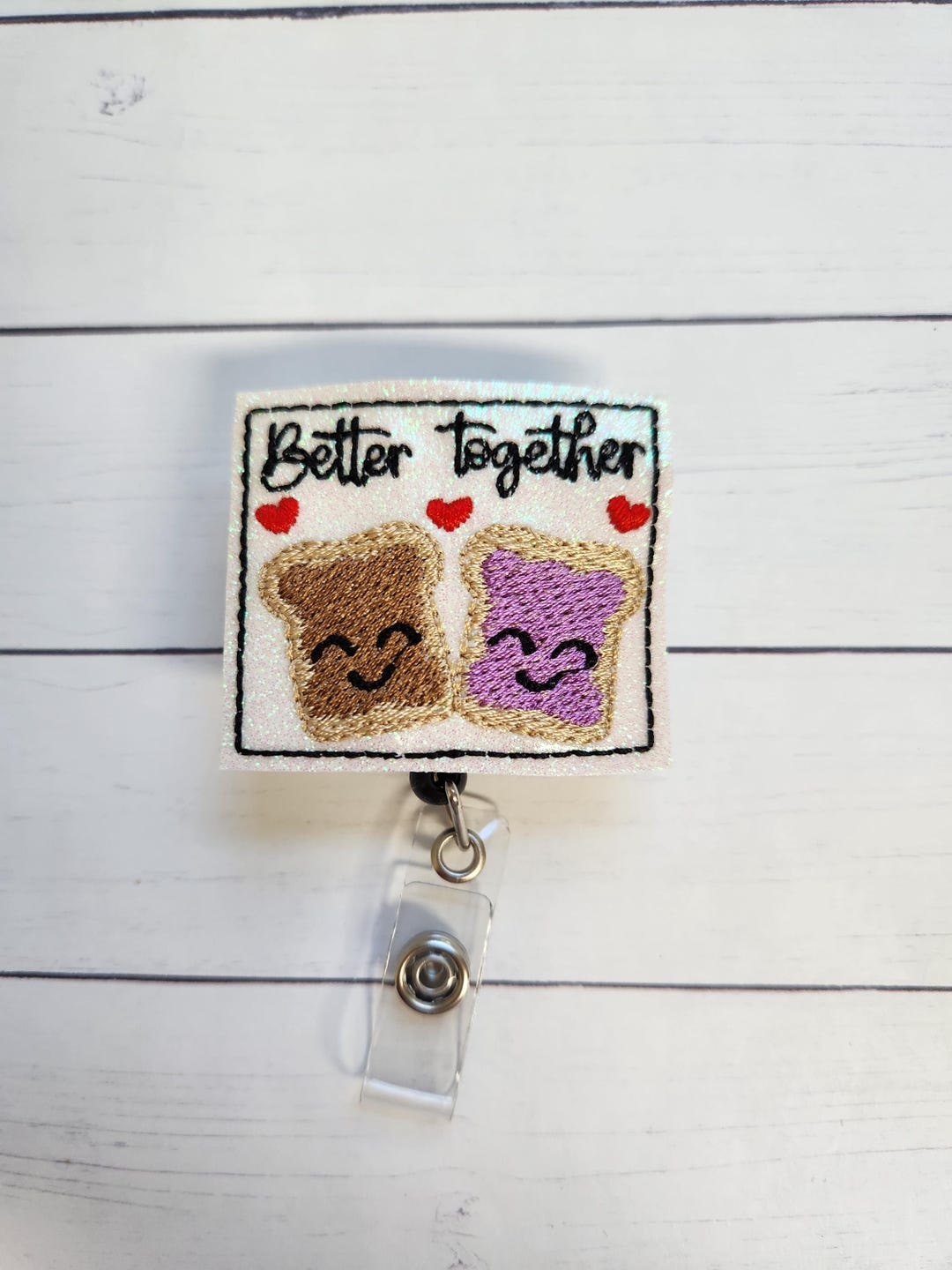 Better Together Badge Holder, Peanut Butter and Jelly Bagde ...