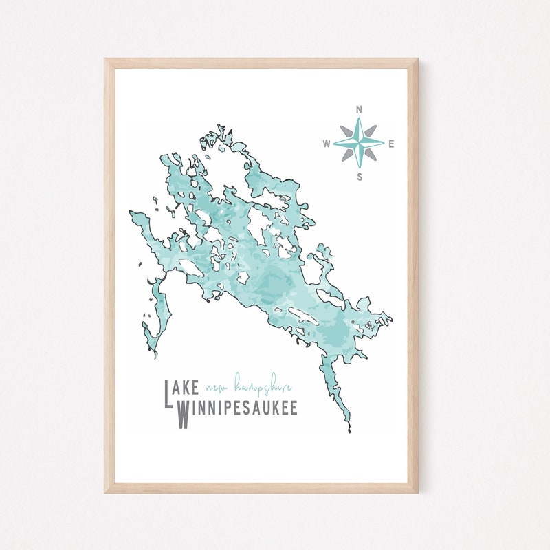 Custom Lake Map - Etsy