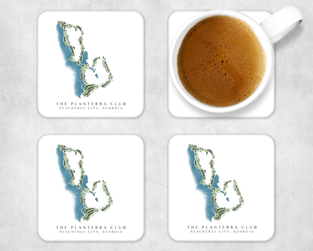 CUSTOM Variety Set Golf Course Map Coasters: Multiple Courses - Etsy