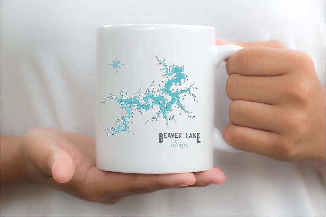 Personalized Lake Life Mug, Lake Life Cottage Decor, Lake Map Coffee ...