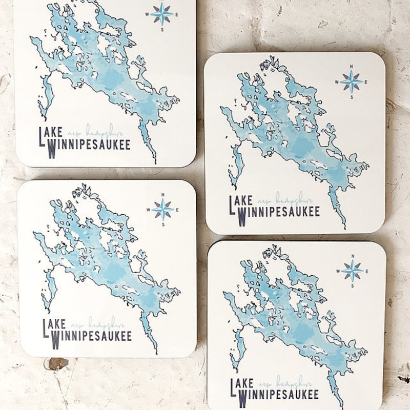 Lake Map Custom Coaster - Etsy