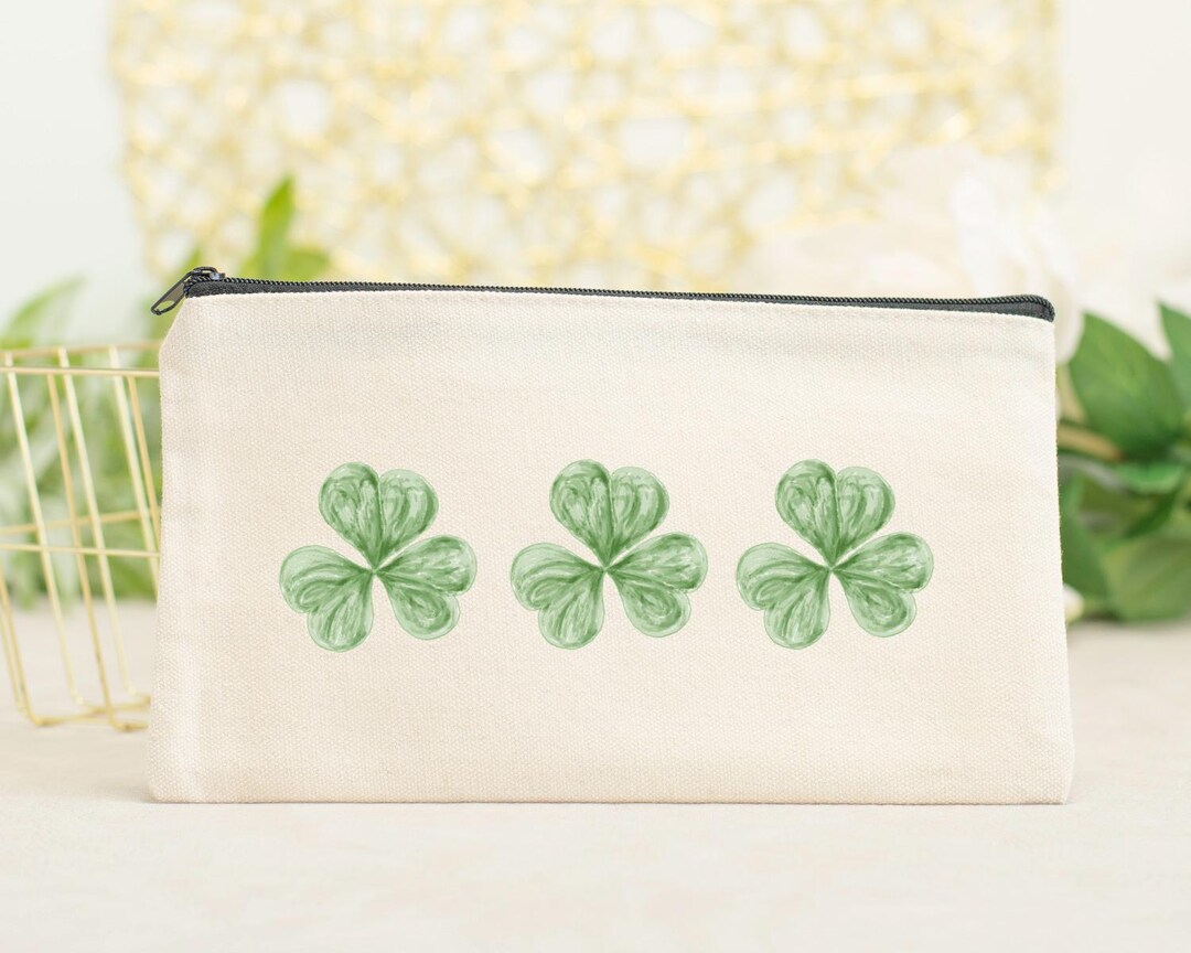 Simple Shamrock Makeup/pencil Pouch - Etsy