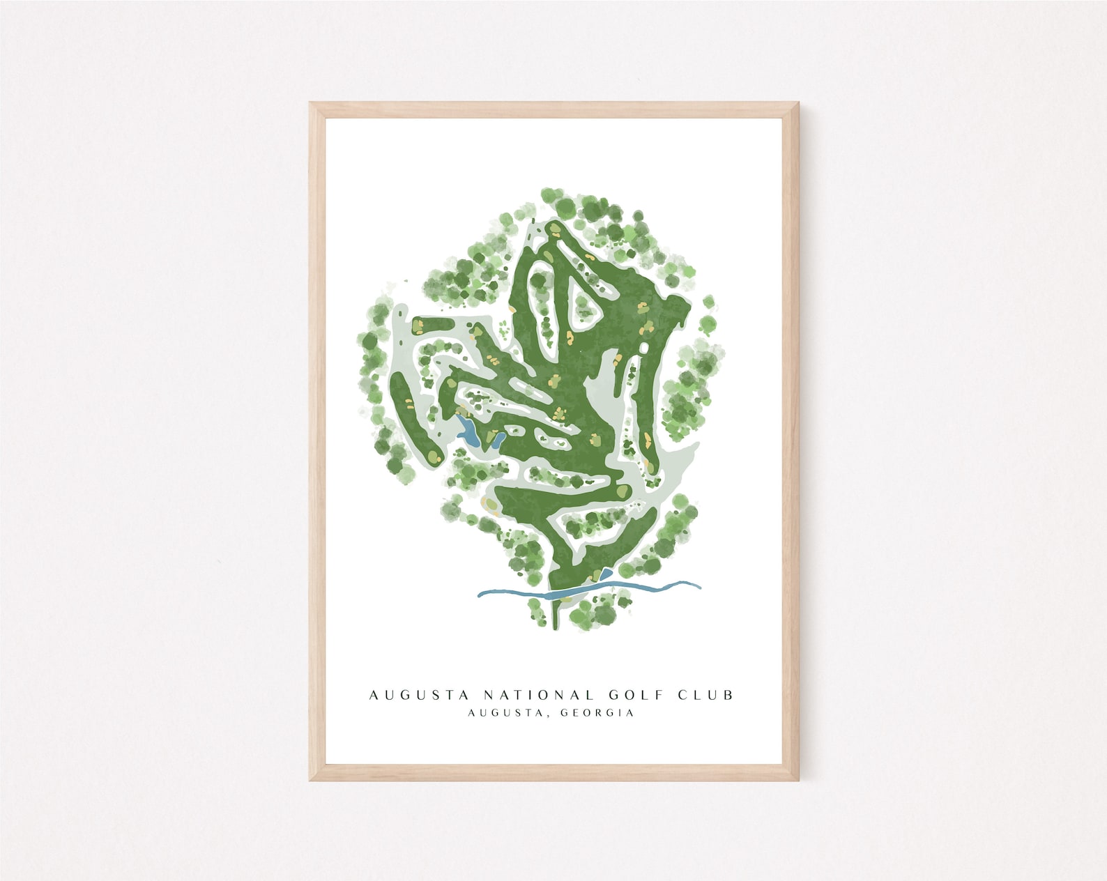 Augusta National Golf Course Art Prints, Hand Drawing, Golf Clubhouse ...