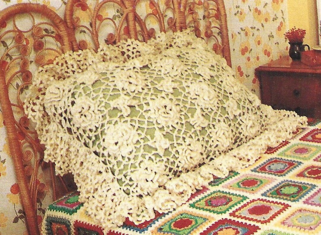 PDF Vintage Irish Crochet Pillow Sham Pattern Digital PDF Pattern - Etsy