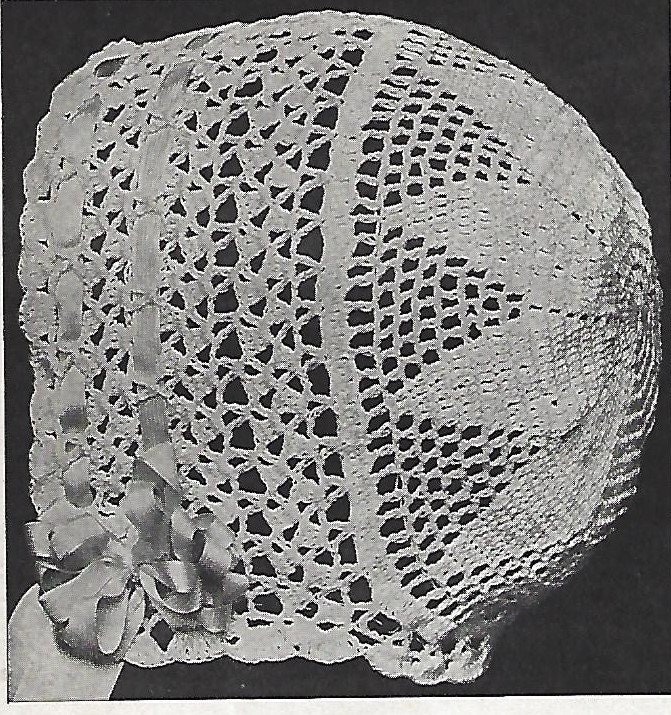 PDF Vintage Rare 1917 Crochet Baby Patterns Bonnet, Rattle, Carriage ...