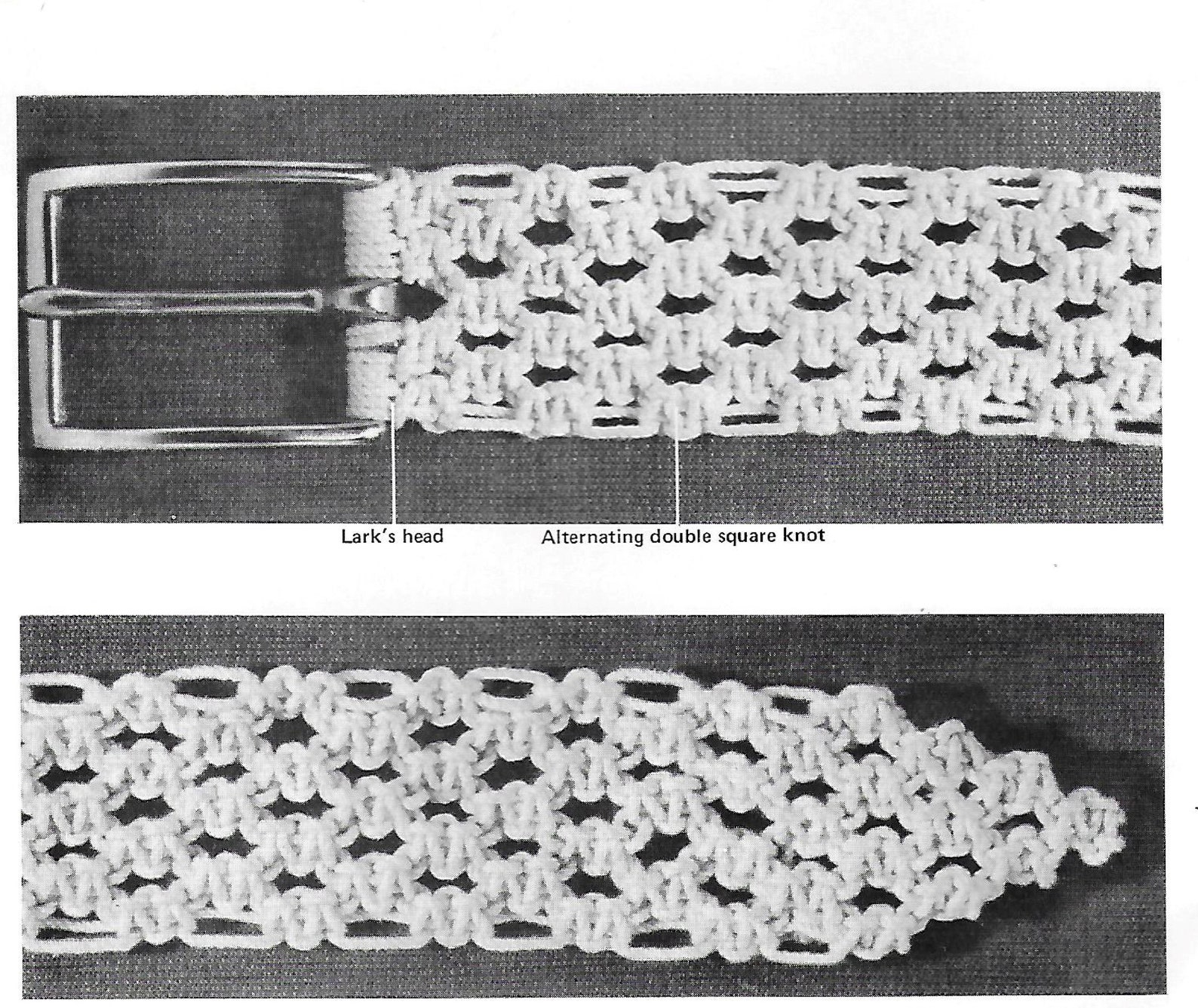 Vintage Macrame 12 Belt & Bag Designs With Knot Reference Section ...