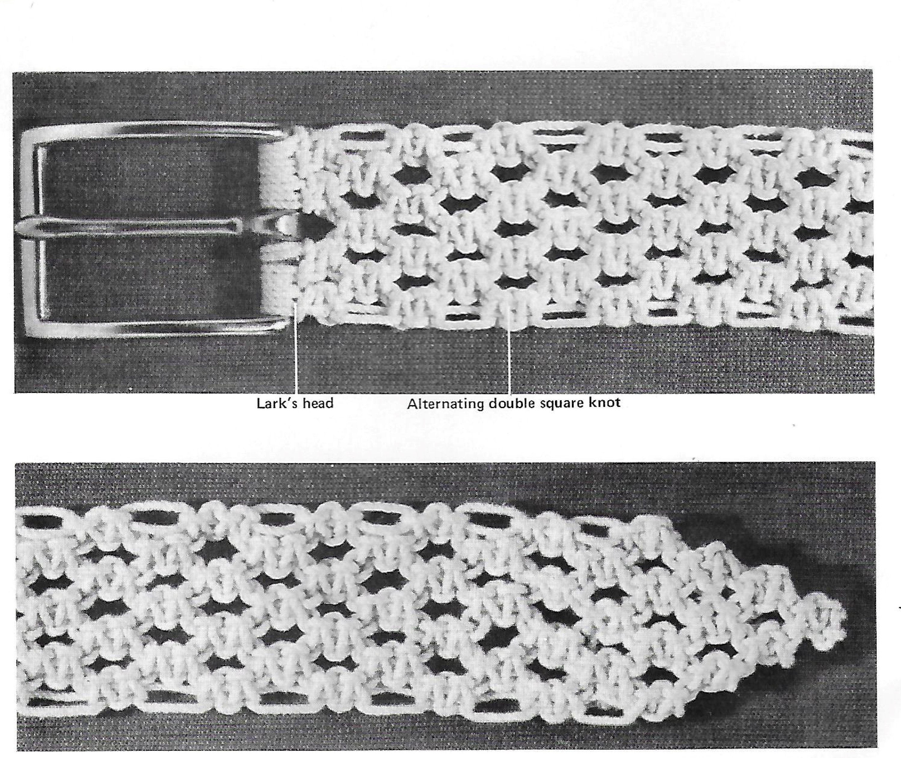 Vintage Macrame 12 Belt & Bag Designs With Knot Reference - Etsy