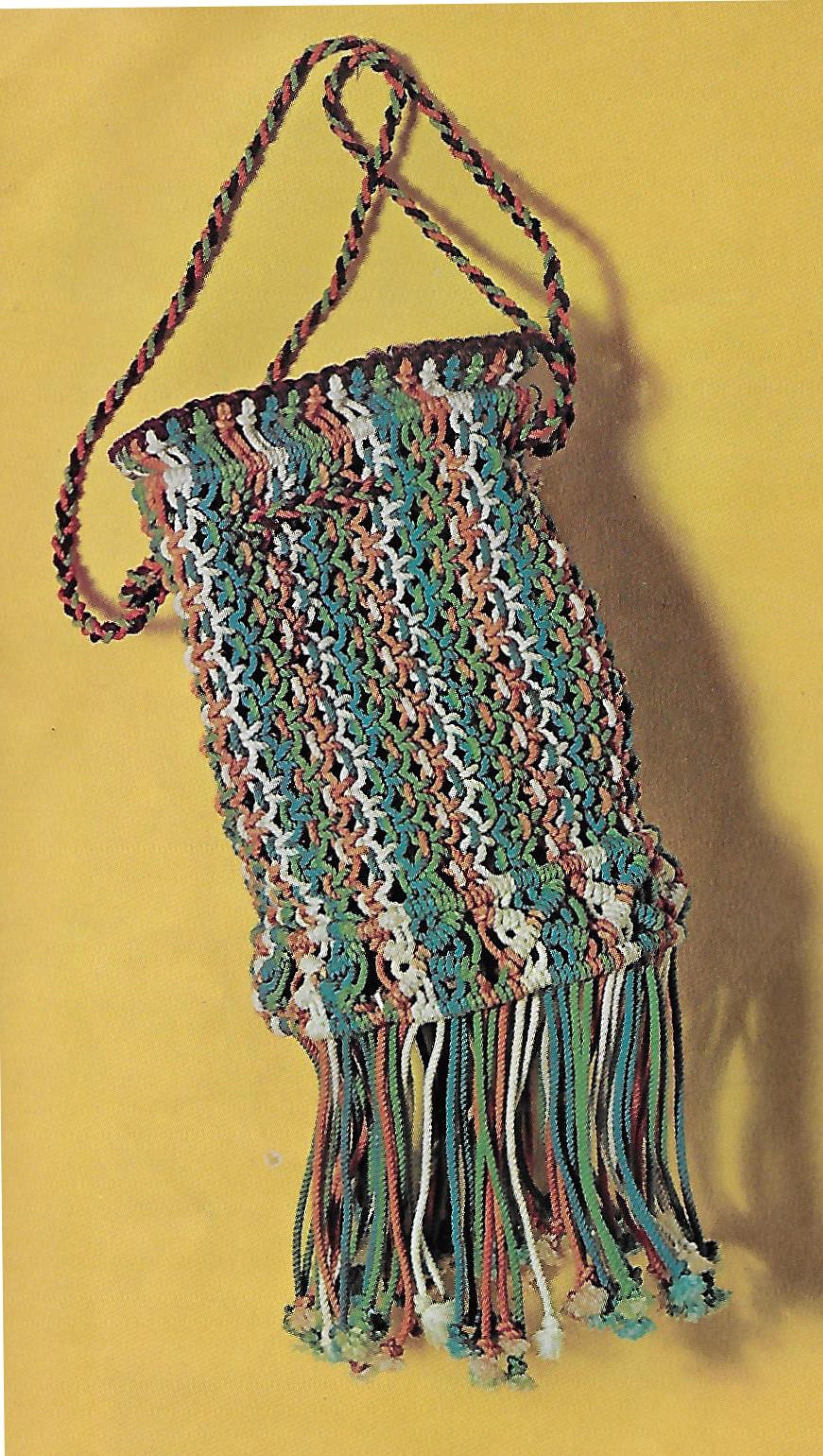 Vintage Macrame 12 Belt & Bag Designs With Knot Reference - Etsy