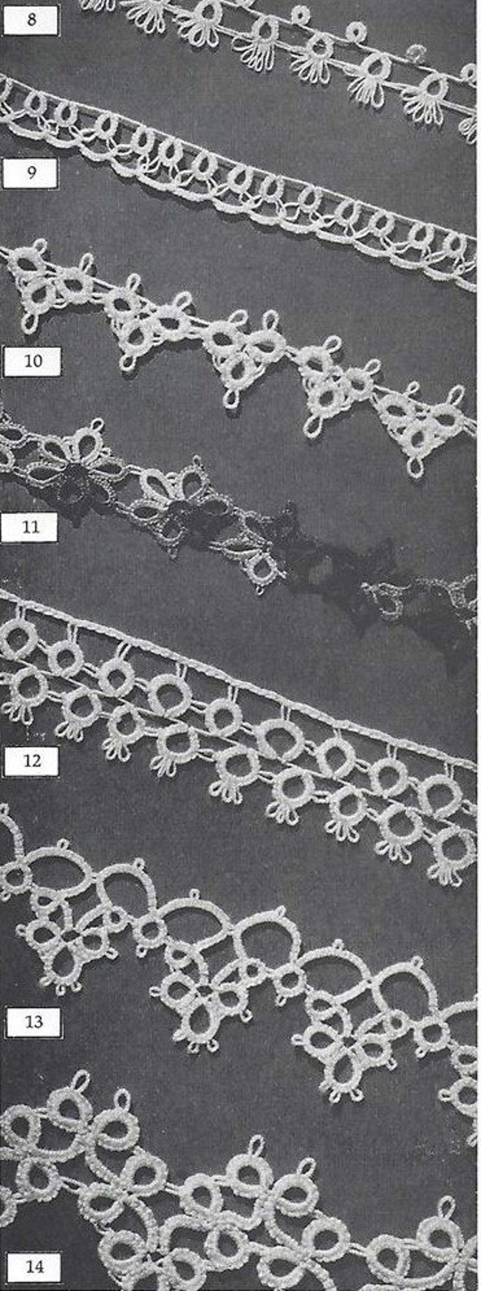 14 Vintage Dainty Tatted Edging Patterns Ebook PDF INSTANT Download ...