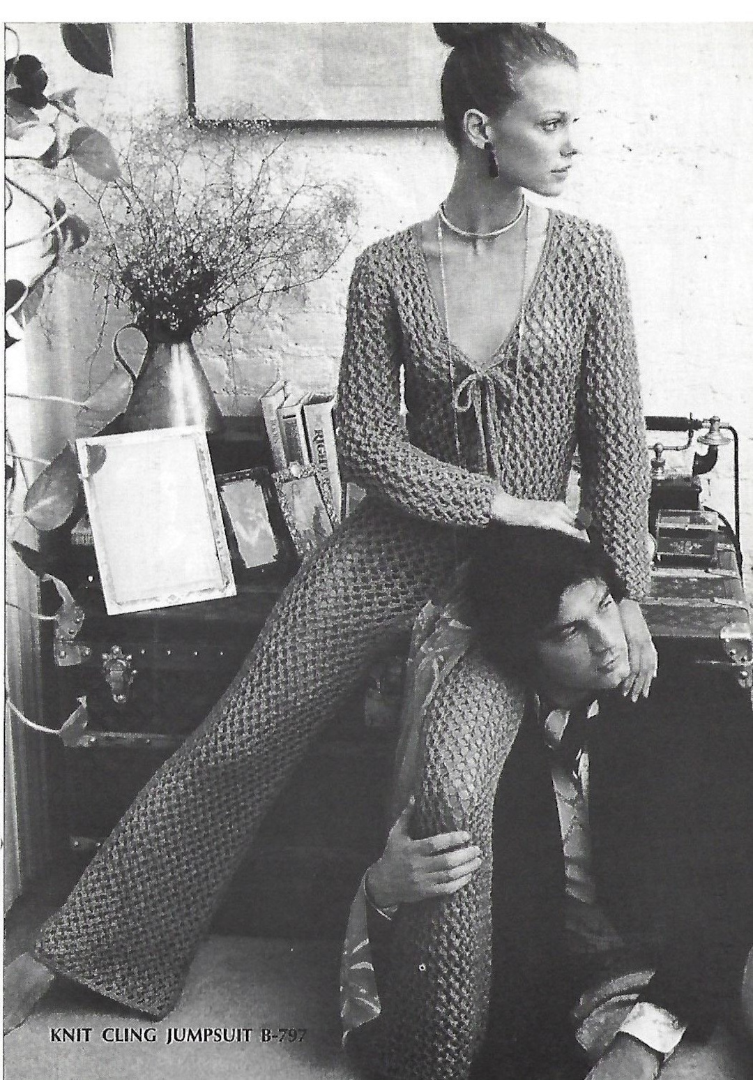 Vintage 1970's Knit Cling Jumpsuit Pattern Fits Sizes 8-14 -- PDF ...