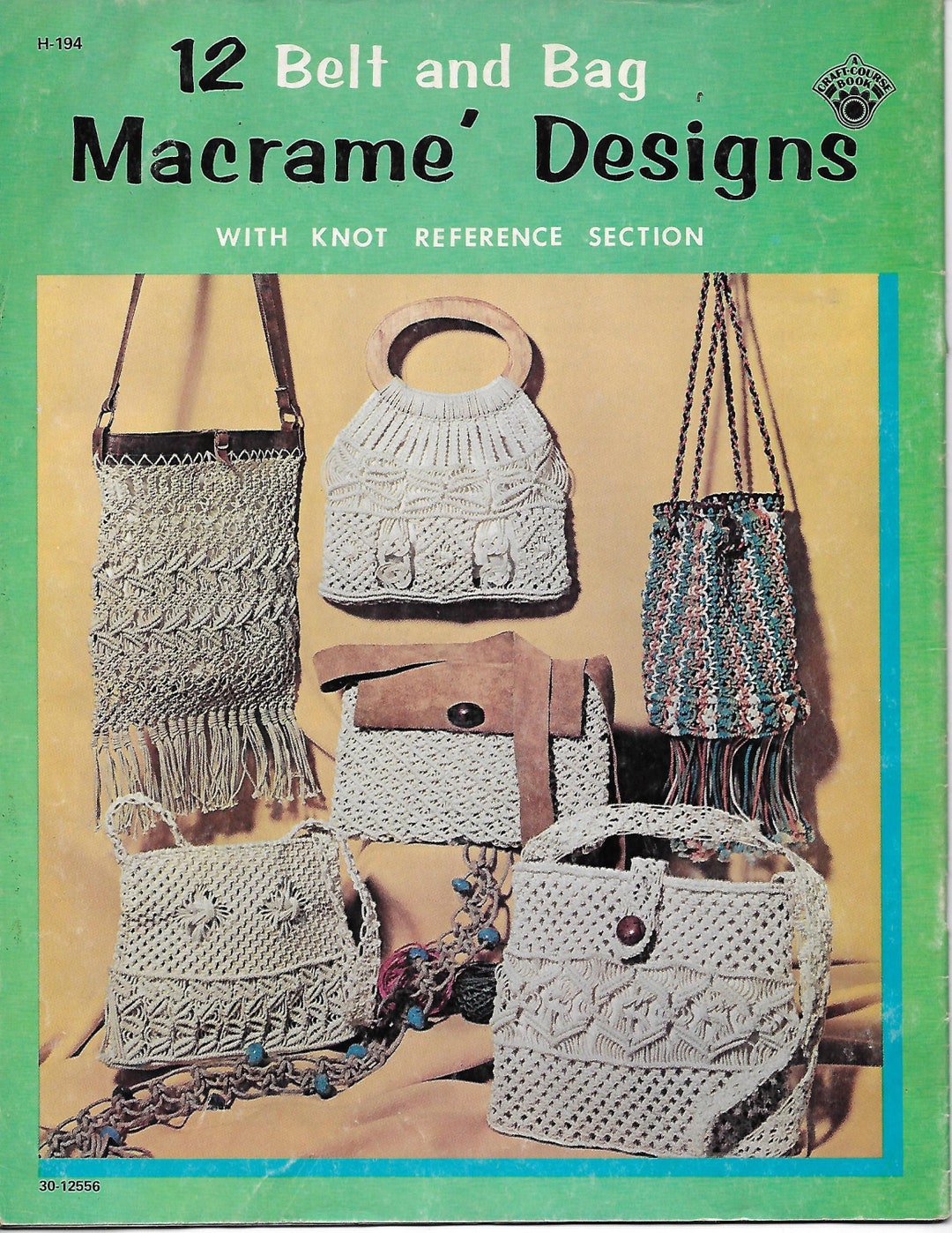 Vintage Macrame 12 Belt & Bag Designs With Knot Reference Section ...