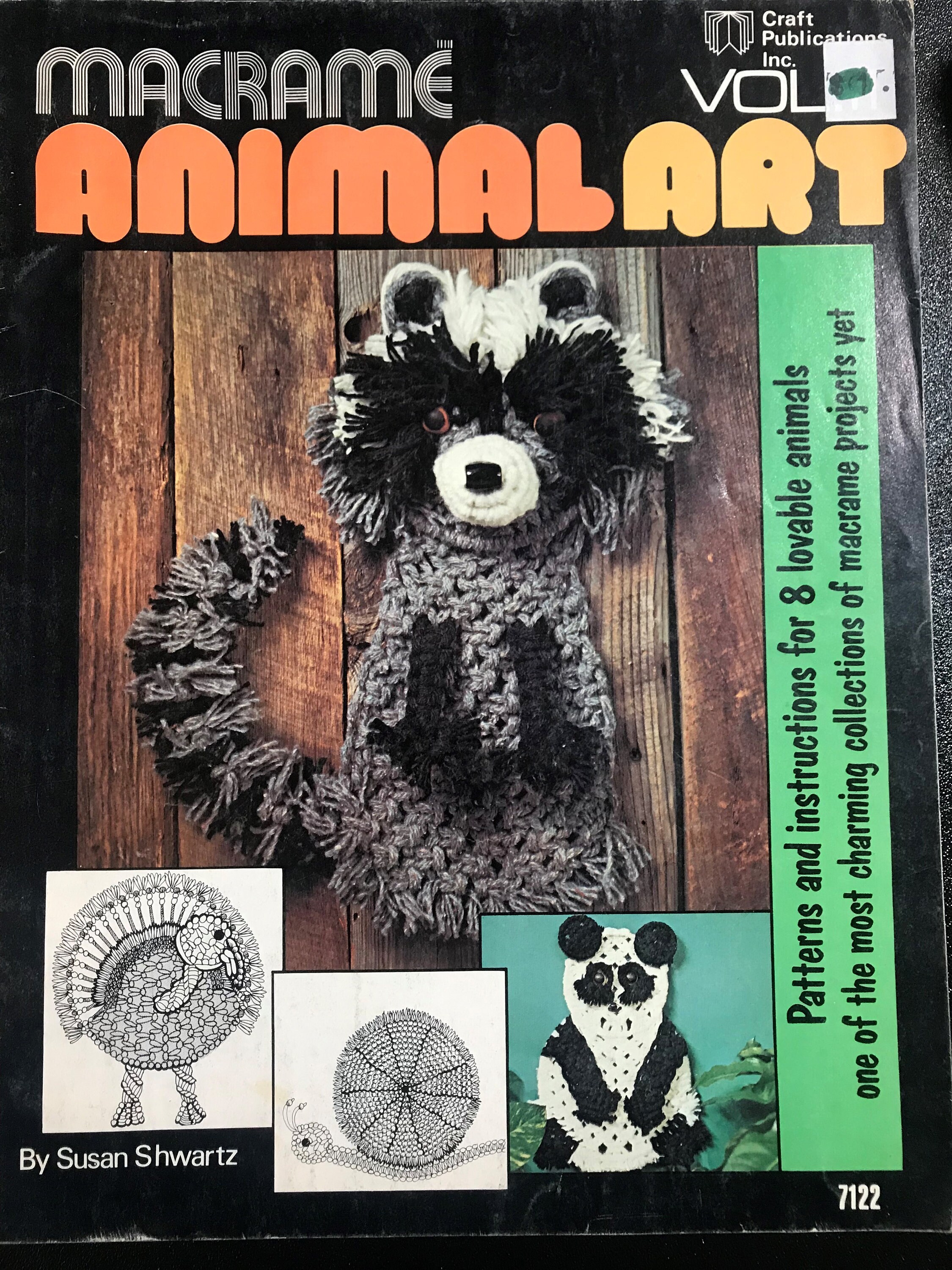 Macrame Animal Art Vol. II Pattern Booklet, Racoon, Sheep, Rabbit ...