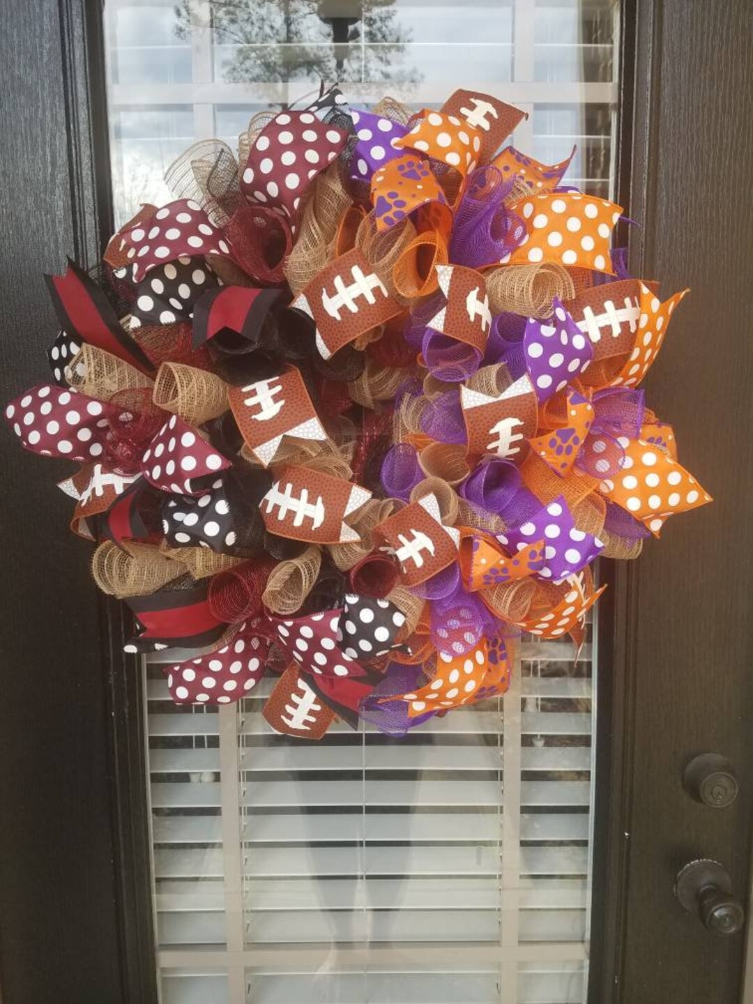 House Divided Wreath..clemson/carolina - Etsy