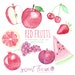 Fruit Watercolor Clipart Set Digital Download Instant Download Food ...