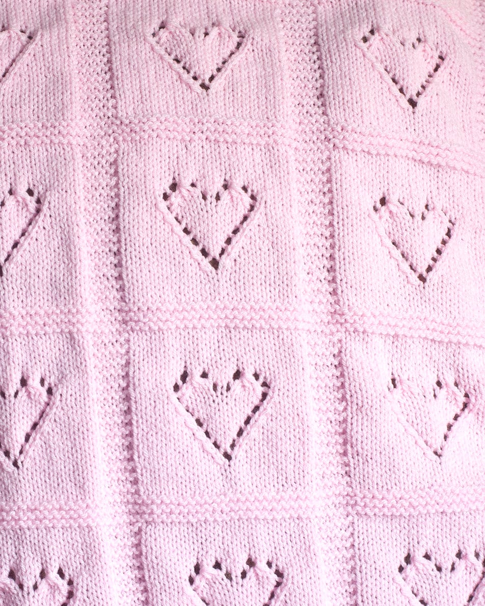 KNITTING PATTERN PDF Full Heart Baby Motif Afghan Knitted - Etsy
