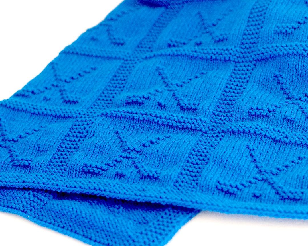 KNITTING PATTERN PDF S-M-L Hockey Afghan Baby, Sticks & Puck Motif ...