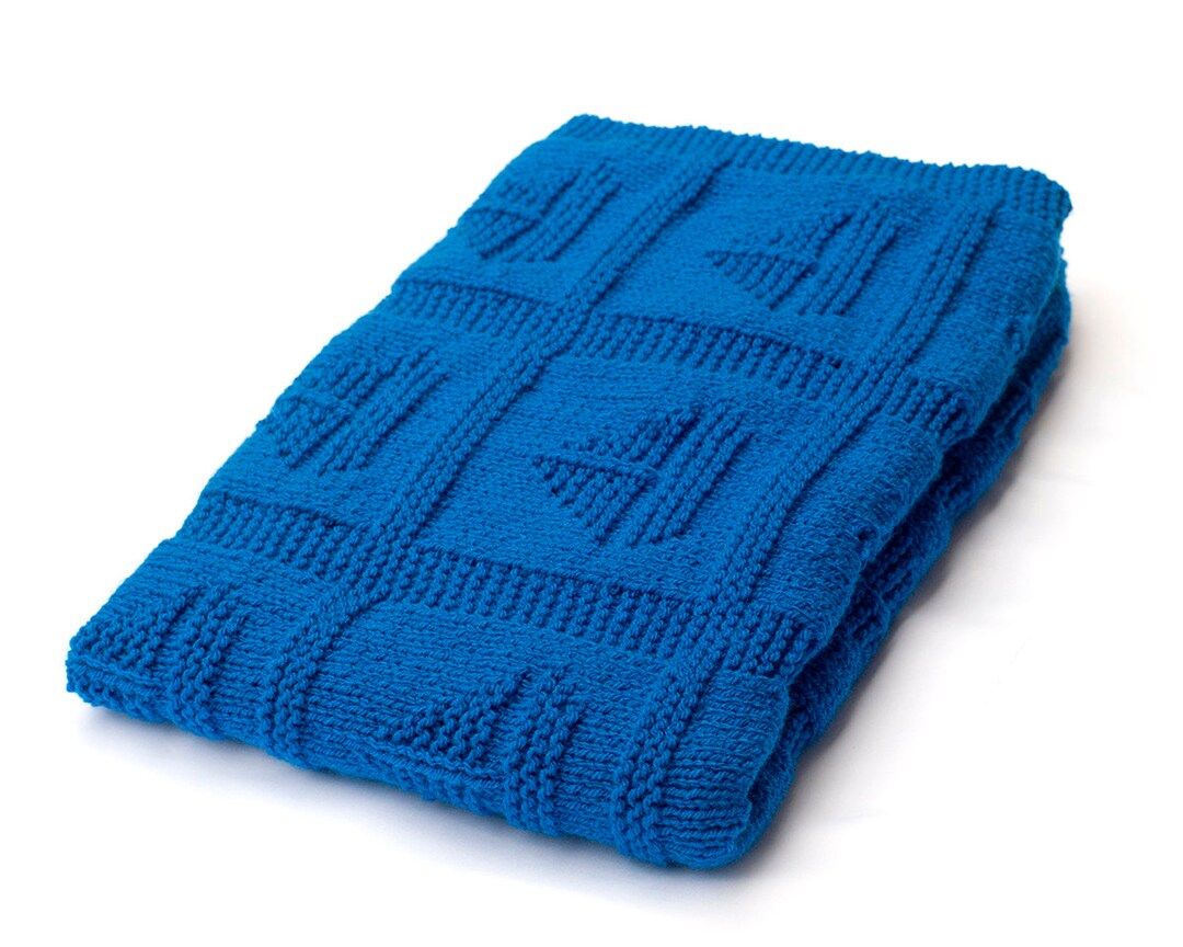 KNITTING PATTERN PDF Baby Sailboat, Knit Motif Blanket, Nautical ...