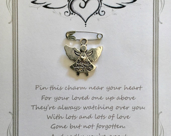 Loving Memory, Memorial, Heart Charm, Sympathy, Funeral, Bracelet or ...