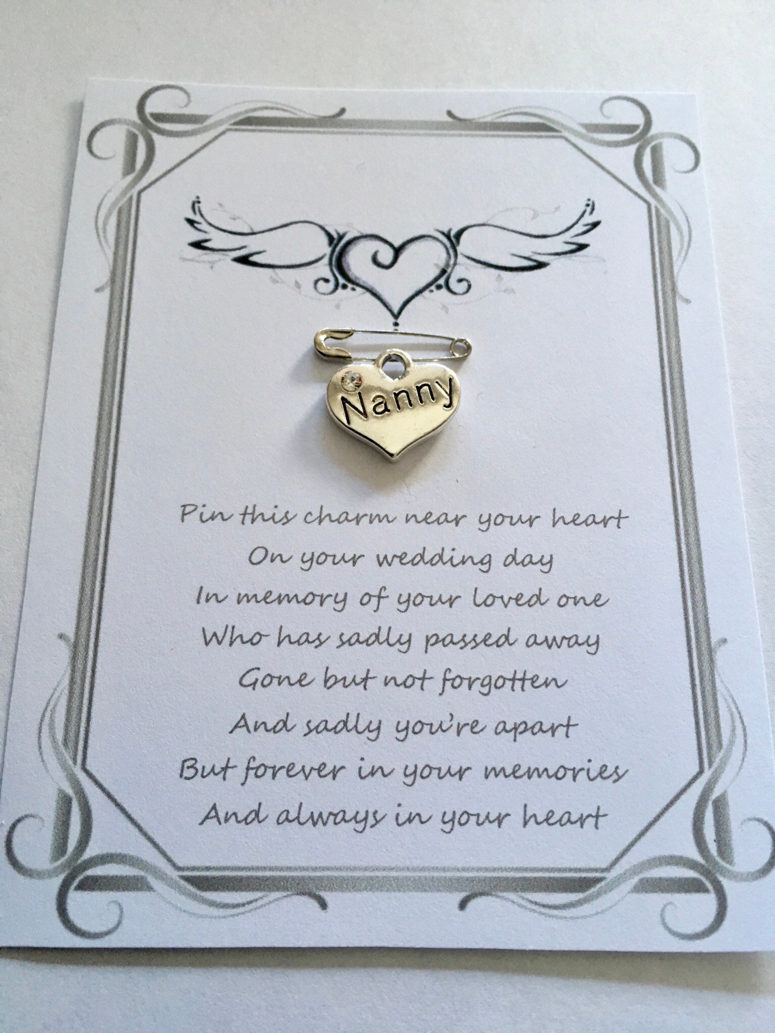 Wedding Day Loving Memory Memorial Nana Nanny Nan - Etsy