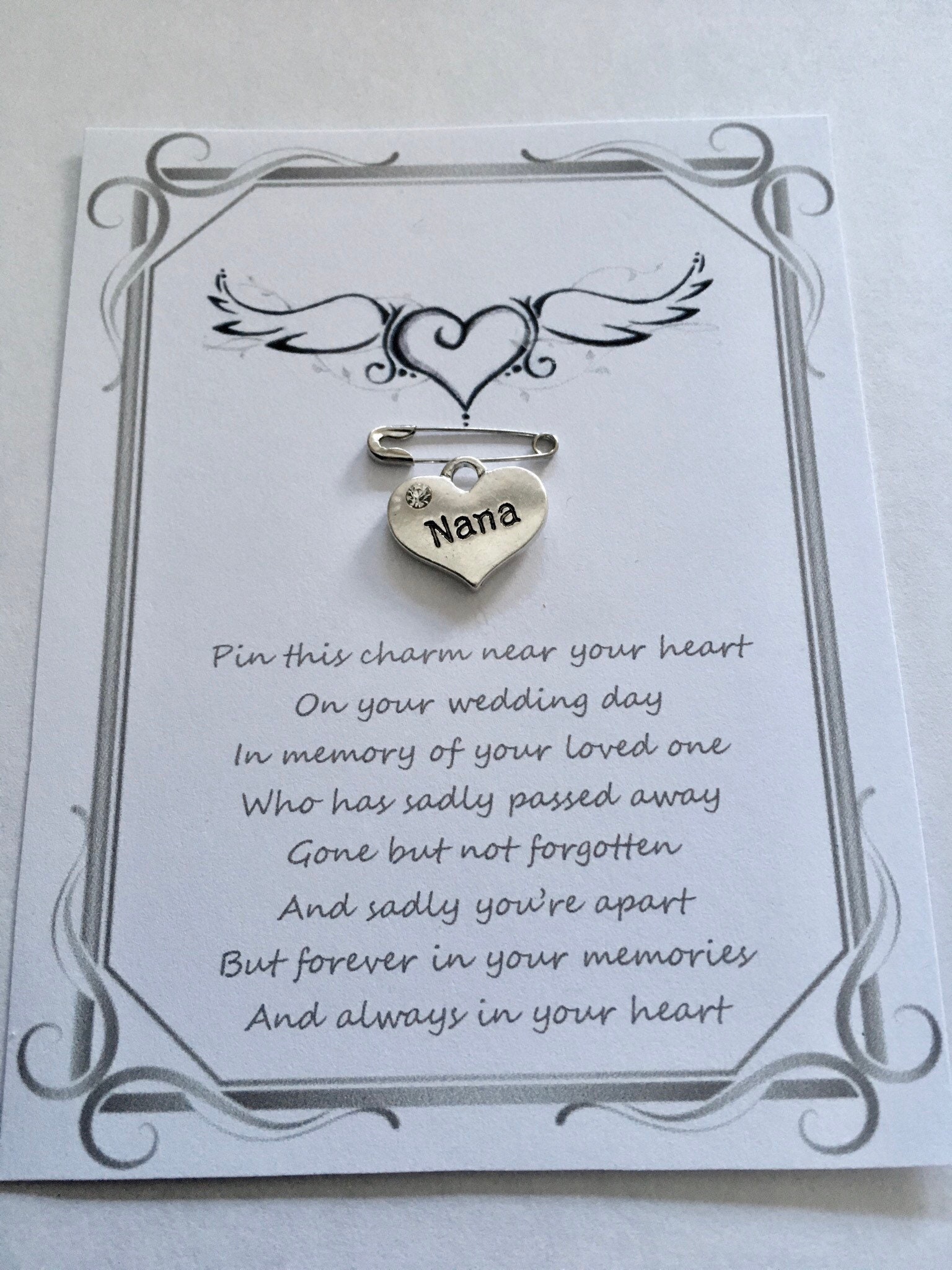 Wedding Day Loving Memory Memorial Nana Nanny Nan - Etsy