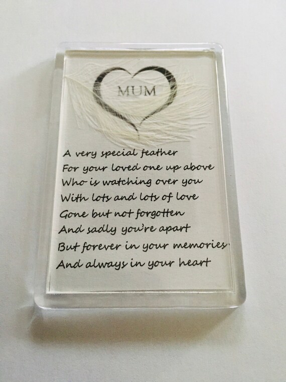 Loving Memory Memorial Mum Mummy Feather Magnet - Etsy