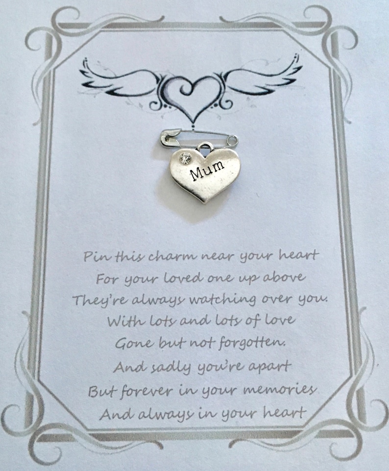 Loving Memory | Memorial | Mum | Mummy | Heart Charm | Sympathy ...