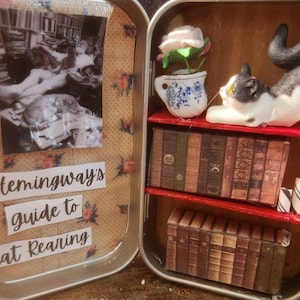 Library Minature, Hemingway Minature - Etsy