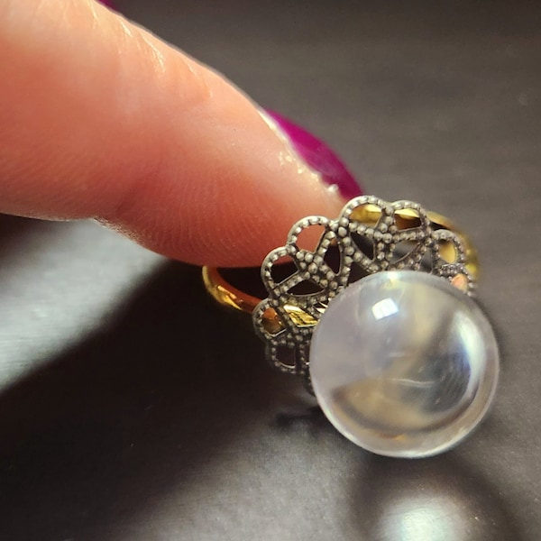 Crystal Ball Ring - Etsy