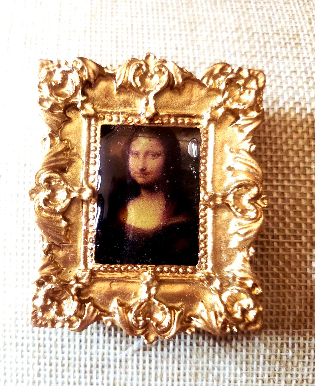 Mona Lisa Brooch - Etsy