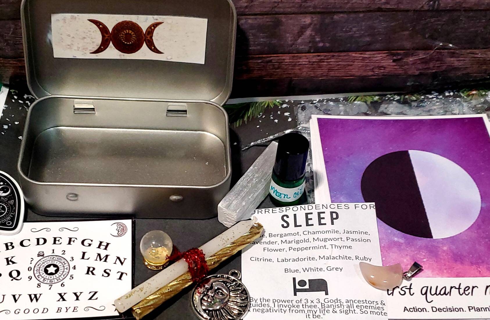 Moon Magic Spell Set Moon Magic Tin Celestial Spell Tin - Etsy