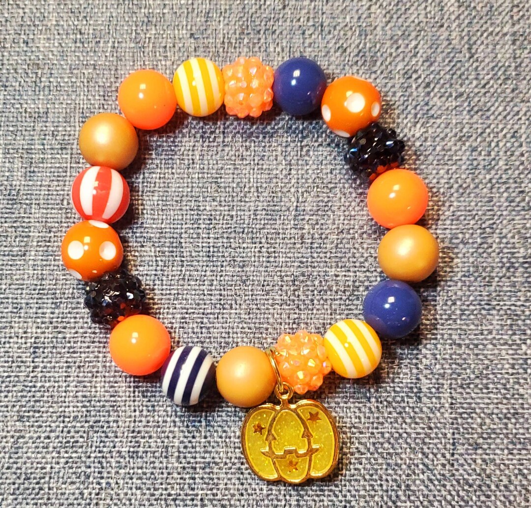 Halloween Bubble Gum Bracelet, Halloween Bracelet - Etsy