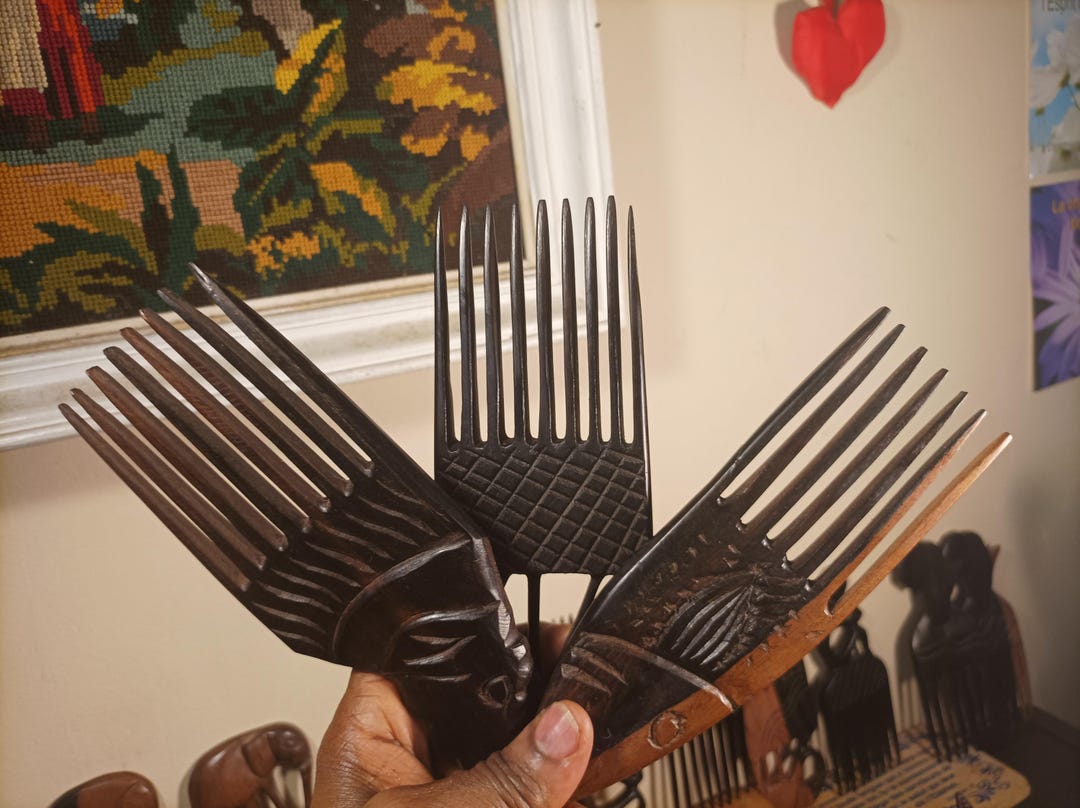 Handcrafted Ebony Wood Comb, Precious African Comb, Decorative - Etsy