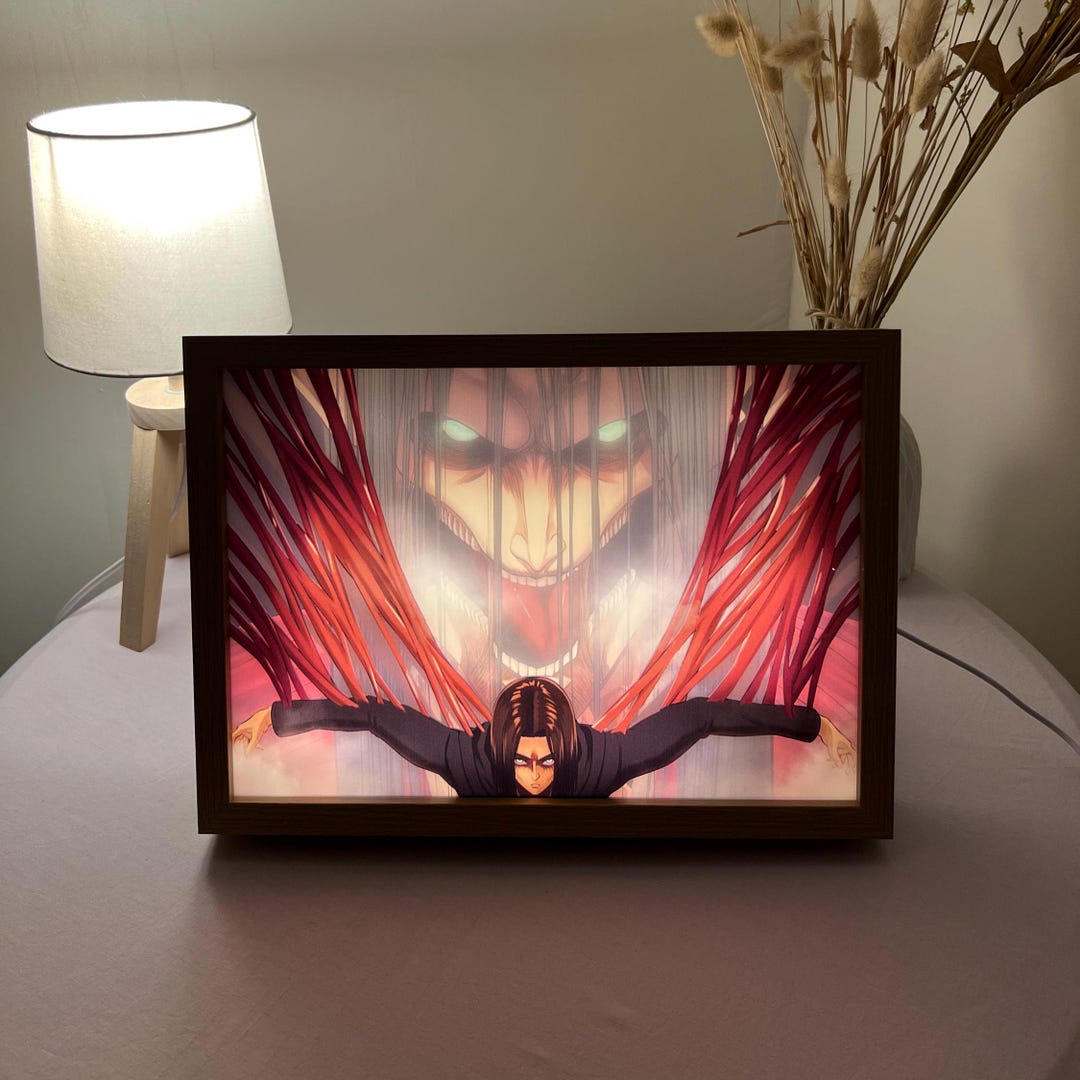 Light Frame Eren Titan Attack on Titan / Anime Poster - Etsy