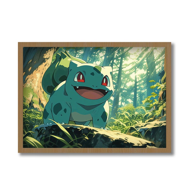 Light Frame Bulbasaur Pokemon / Anime Poster - Etsy