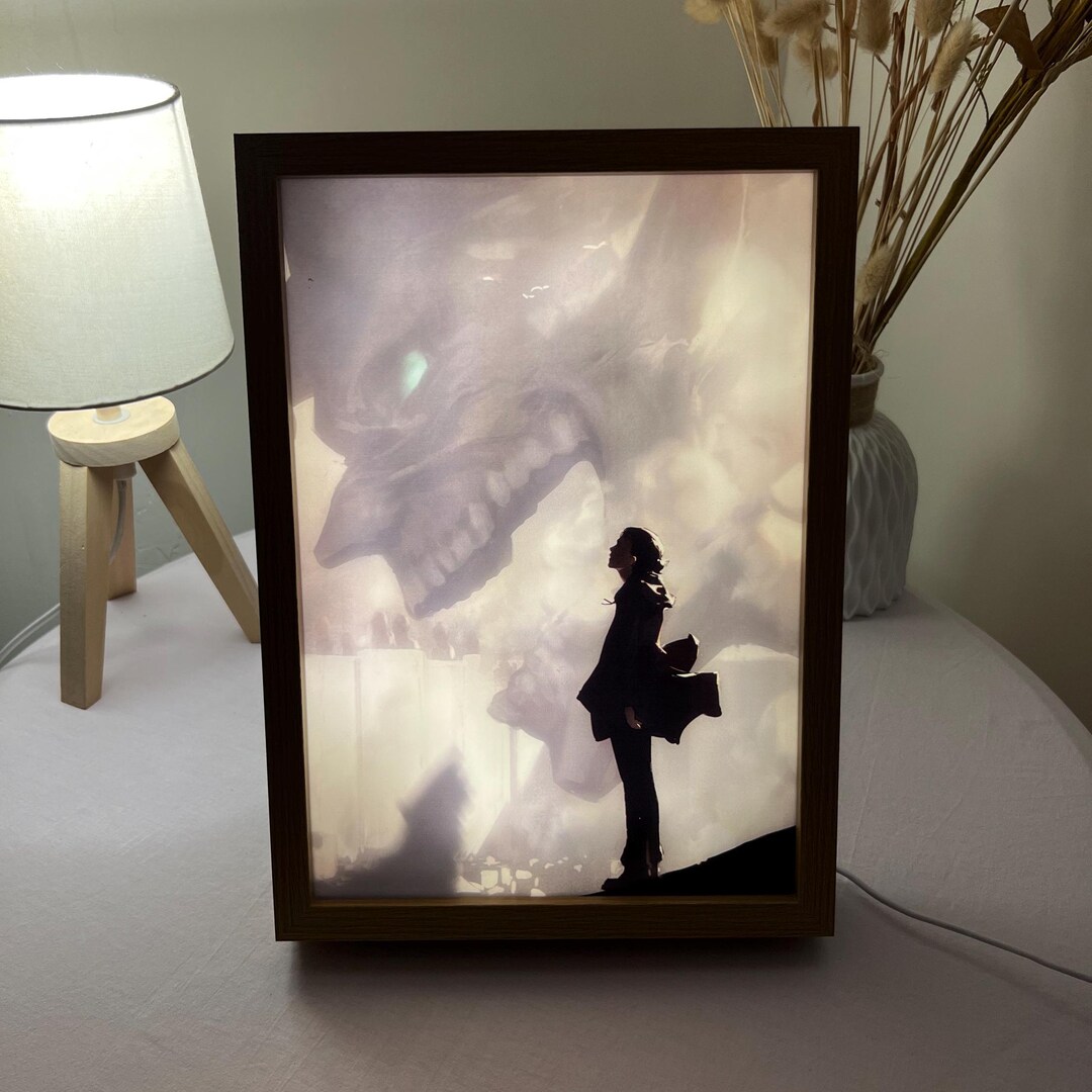 Light Frame Eren Attack on Titan / Anime Poster - Etsy