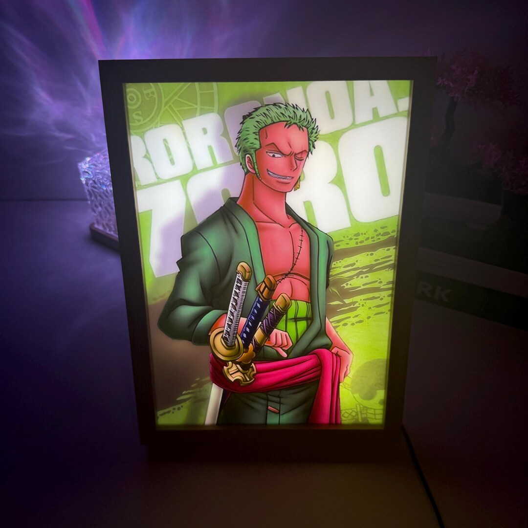 Light Frame Roronoa Zoro One Piece / Anime Poster - Etsy