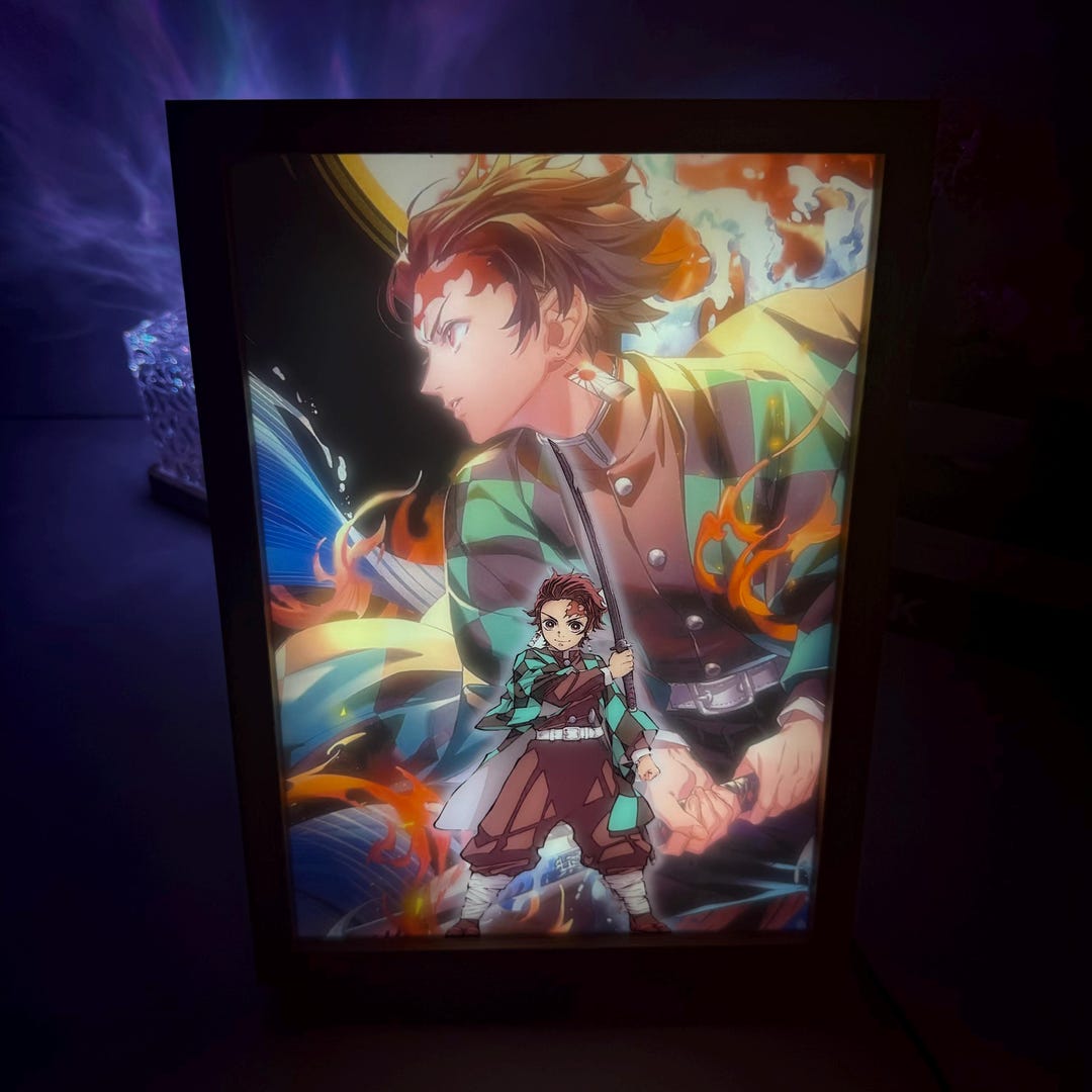 Light Frame Tanjiro Kamado Demon Slayer / Anime Poster - Etsy