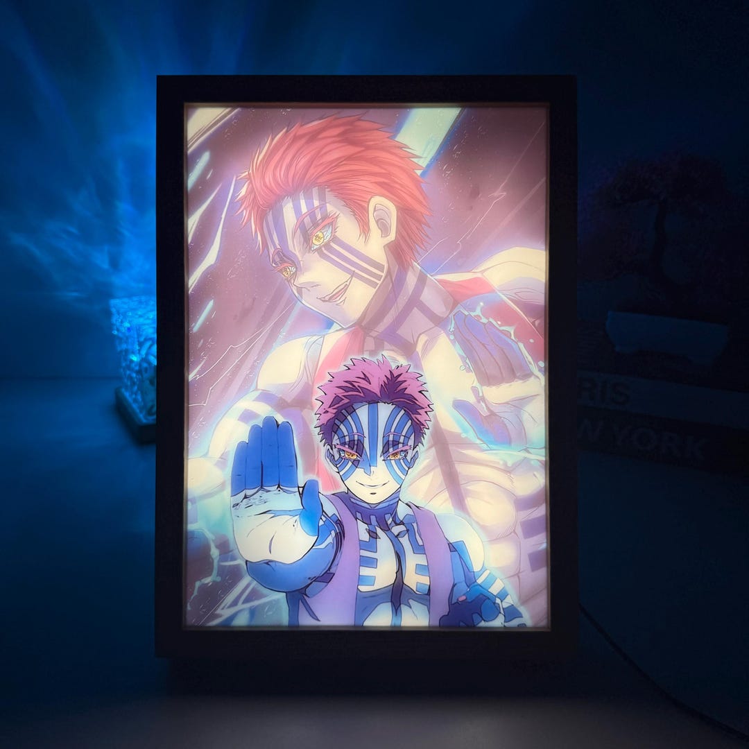 Light Frame Akaza Demon Slayer / Anime Poster - Etsy