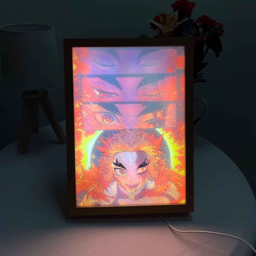 Light Frame Rengoku Demon Slayer / Anime Poster - Etsy
