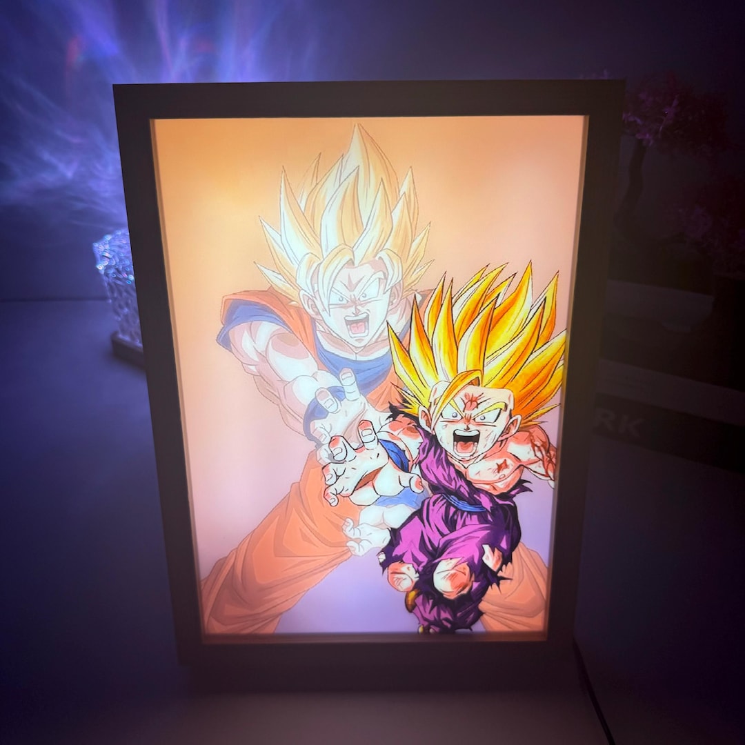Light Frame Kamehameha Father & Son - Gogan X Goku - Dragon Ball ...