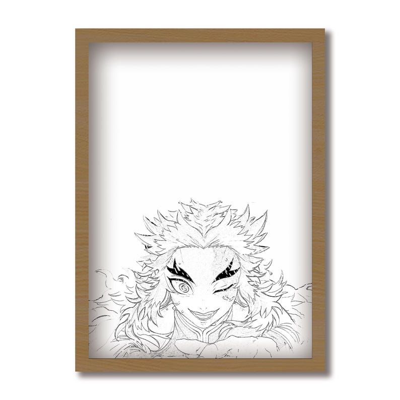 Light Frame Rengoku Demon Slayer / Anime Poster - Etsy